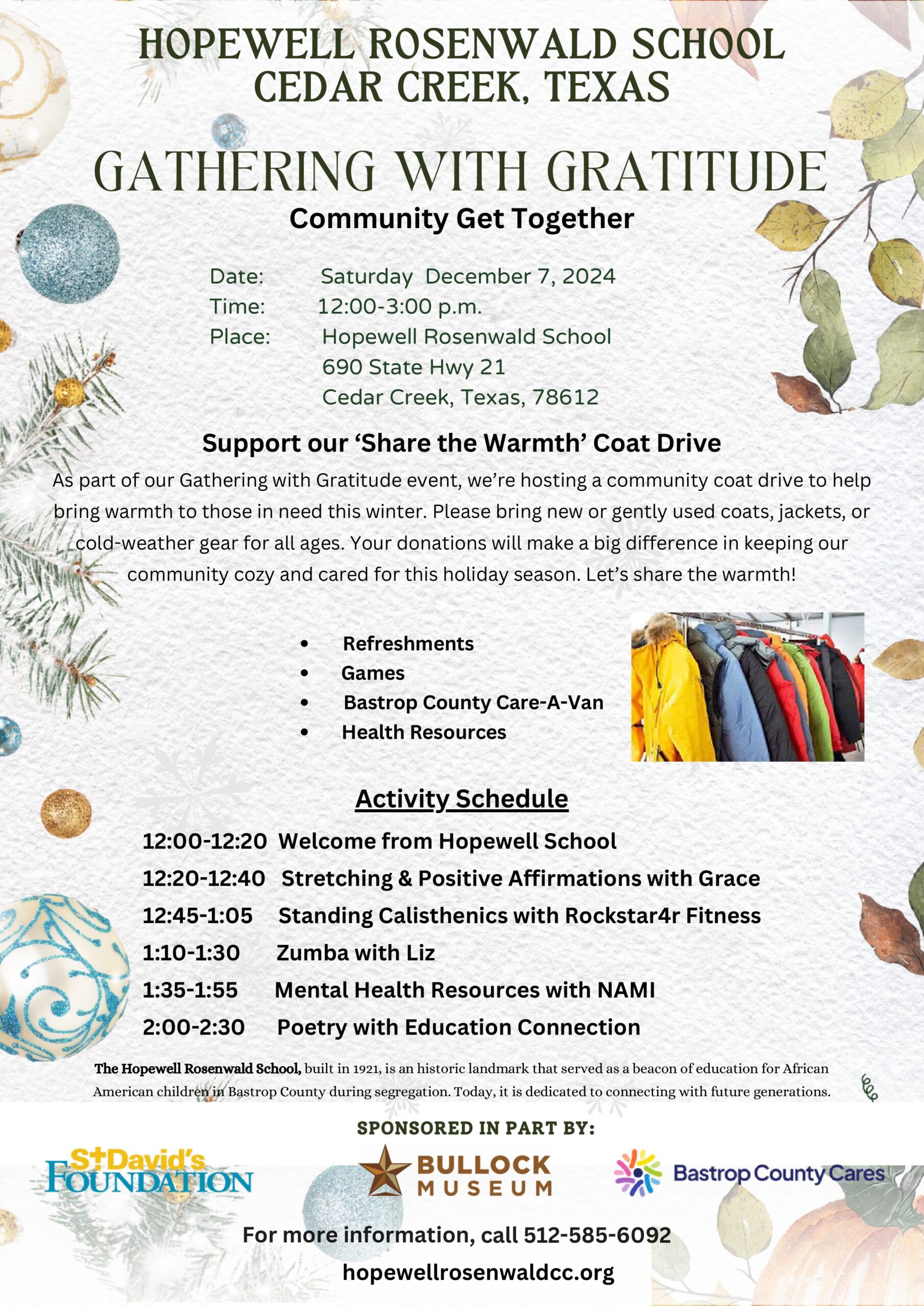 Holiday 2024 – Hopewell Rosenwald School Project